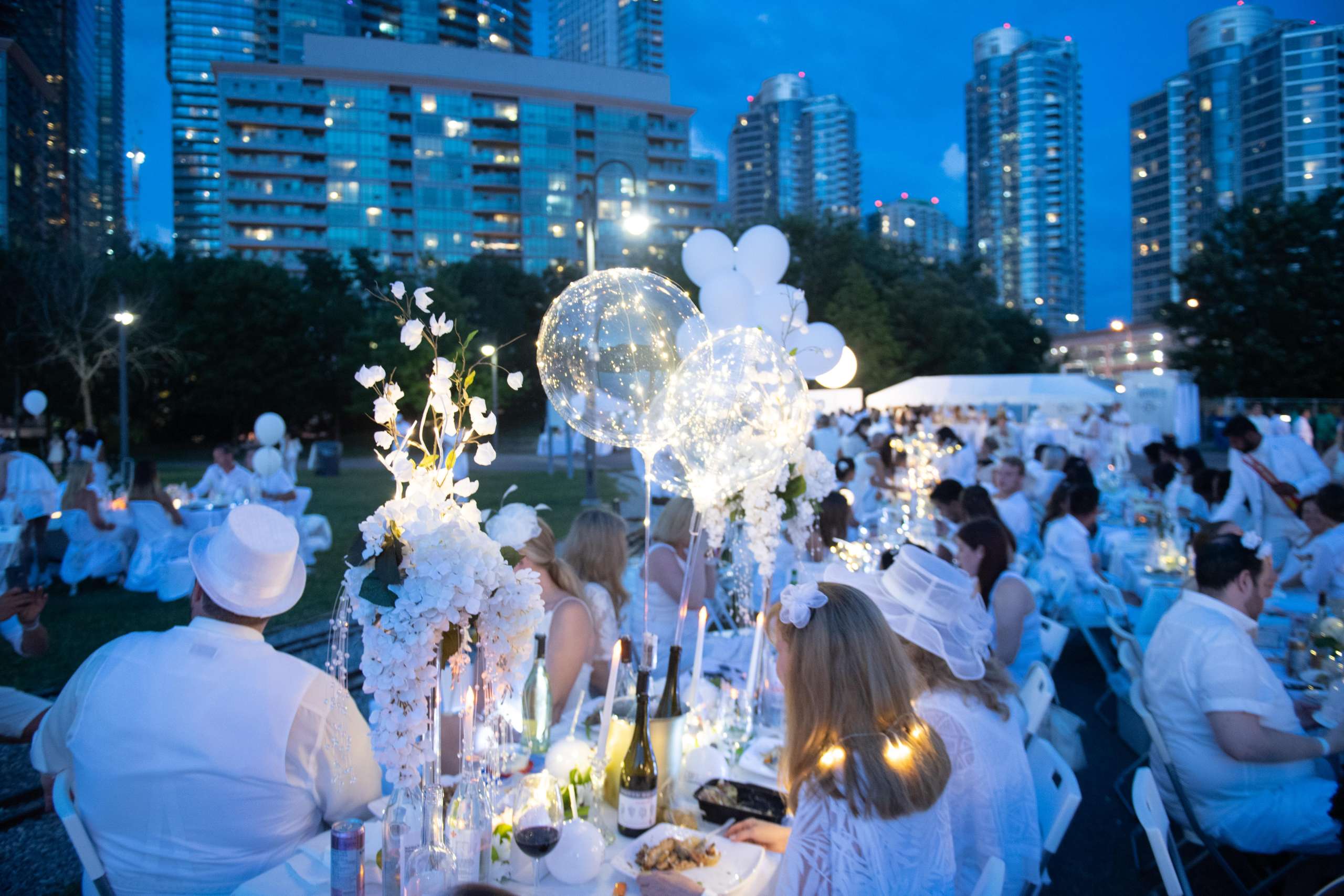 A grand all-white dinner party to be held in an exquisite secret ...
